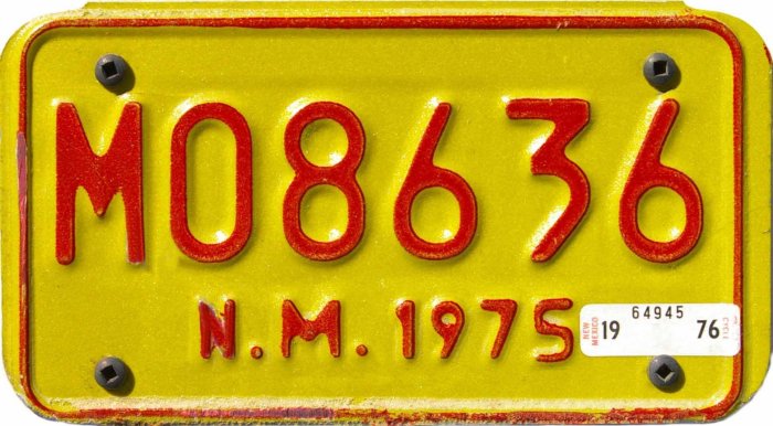 New Mexico Motorcycle & Motorcycle Vanity License Plates including ...